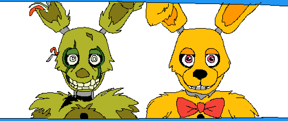 Download Springtrap And Springbonnie - Cartoon - Full Size PNG Image ...