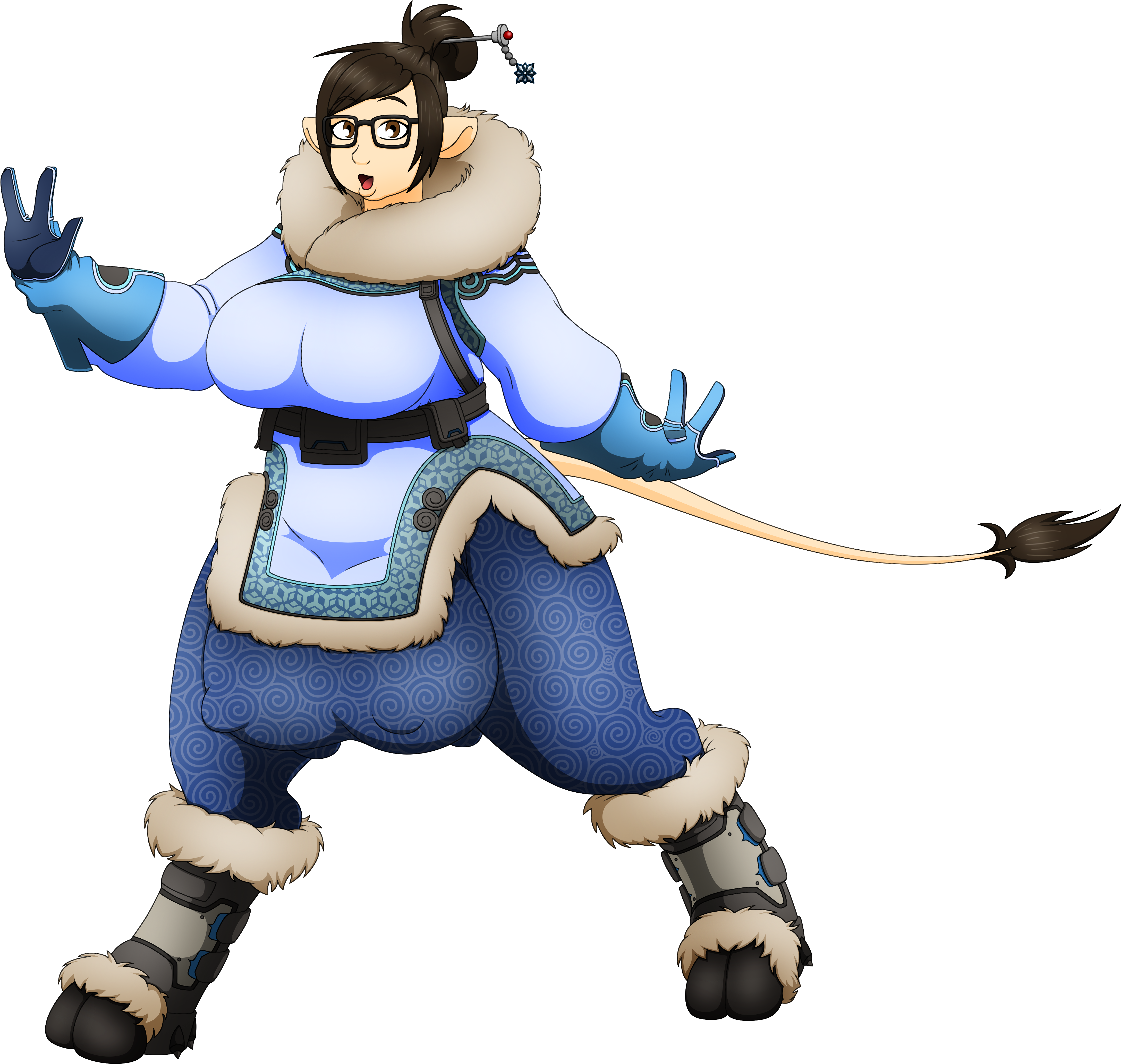 Download Transparent Cowgirl By Elek - Overwatch Mei Cow Tf - PNGkit