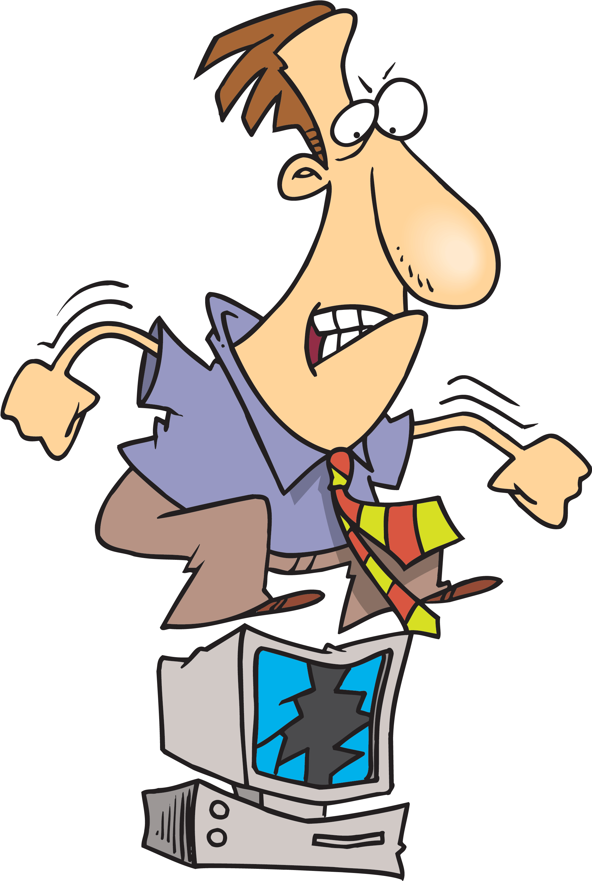 Download Jumping On A Computer - Full Size PNG Image - PNGkit