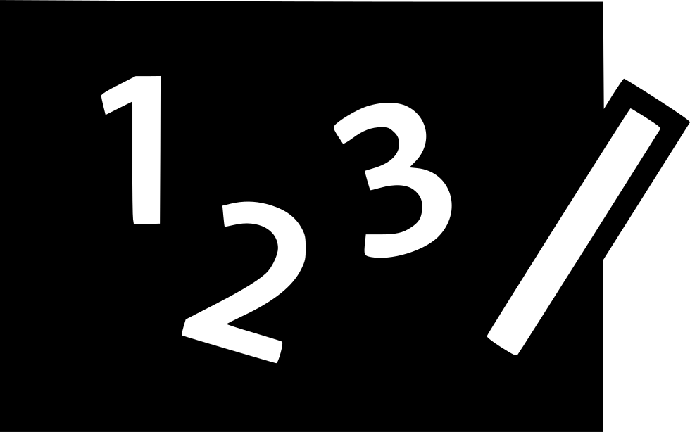 Download One Two Three Chalk Board Comments - Number - Full Size PNG ...