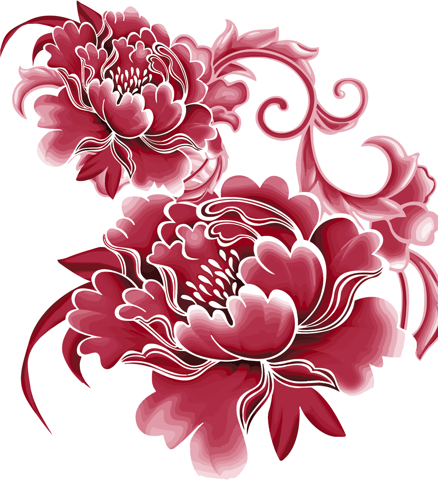 Download Chinese Flower Pattern Png - Full Size PNG Image - PNGkit