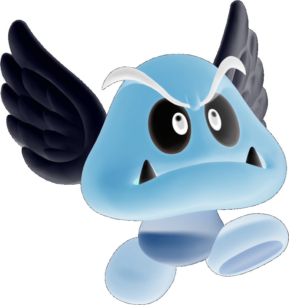 Download Negative Super Mario Bros Goomba - Cartoon - Full Size PNG ...