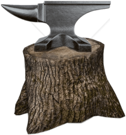 Download Free Png Download Anvil On Wood Block Png Images Background ...