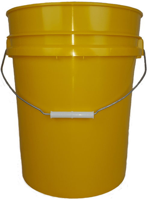 Download 25 Gallon Plastic Bucket Yellow - Plastic - Full Size PNG ...