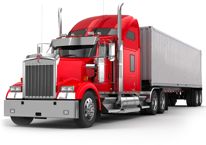 Download Transparent Shipping Container Delivery - Trailer Truck - PNGkit