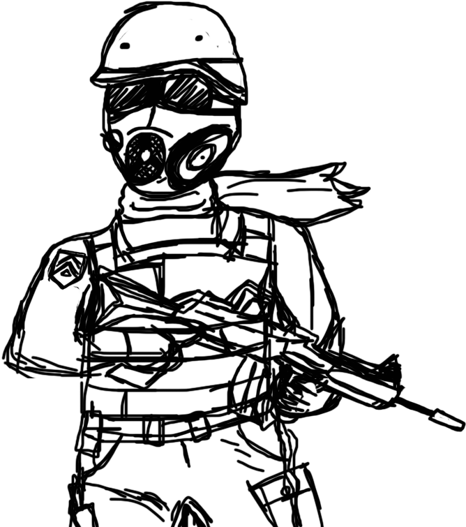 Download Drawn Snipers Swat - Swat Drawing Easy - Full Size PNG Image ...