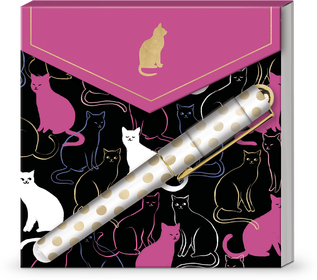 Download Cat Silhouette Matchbook Note Pad With Pen - Piccolo - Full ...