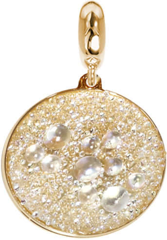 Download Golden Charm With Surface Galuchat Swarovski Aurora - Locket ...