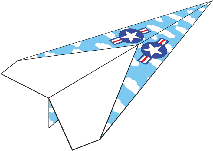 Download Image Of Plane - Free Printable Folding Airplane - Full Size ...