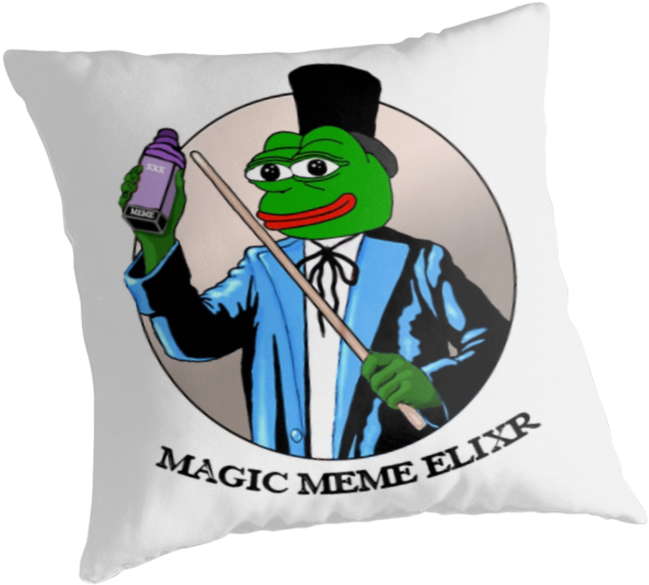 Download Pepe Frog Meme Magic Elixir - Cushion - Full Size PNG Image ...