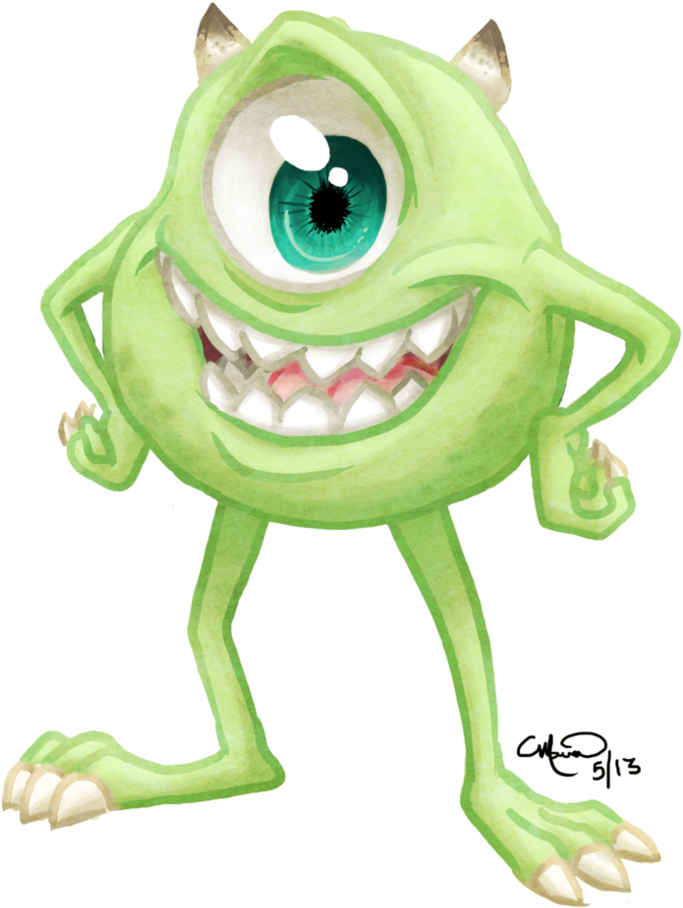 Download Mike Wazowski Drawing - Monster Inc Mike Wazowski Drawing ...