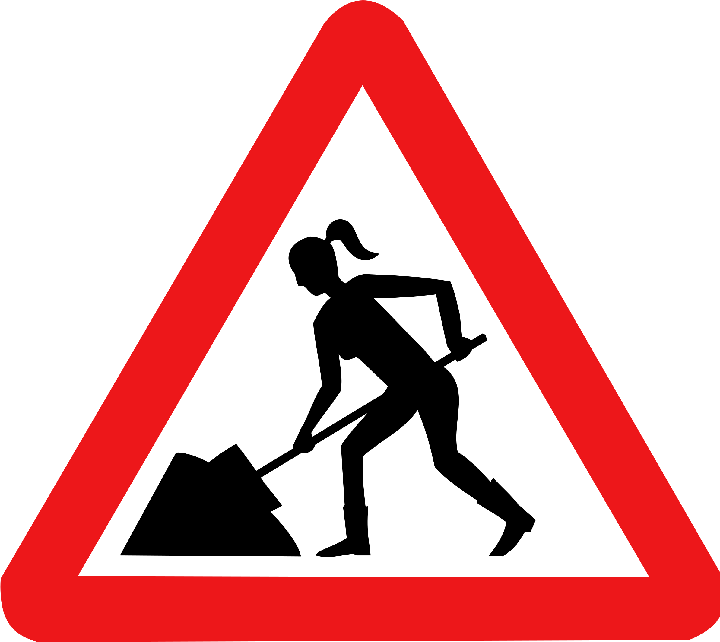Download Big Image - Road Signs Road Works - Full Size PNG Image - PNGkit
