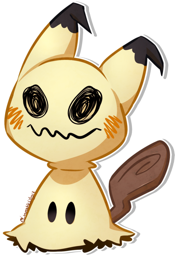 Download Transparent Mimikyu Sticker By Lunaticlily13 - Cartoon - PNGkit