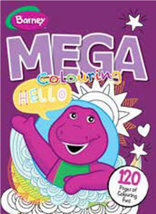 Download Transparent Barney 120pg Mega Colour & Activity Book - PNGkit