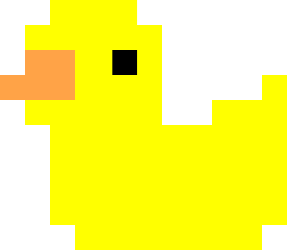 Download Rubber Duck - Pixel Duck - Full Size PNG Image - PNGkit