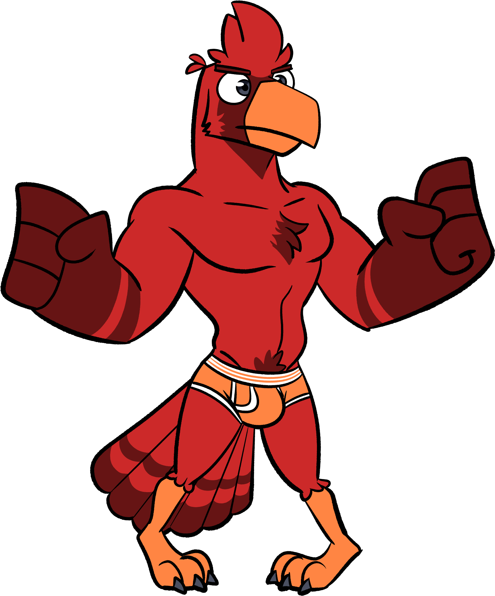Download Big Buff Briefs Bird - Cartoon - Full Size PNG Image - PNGkit