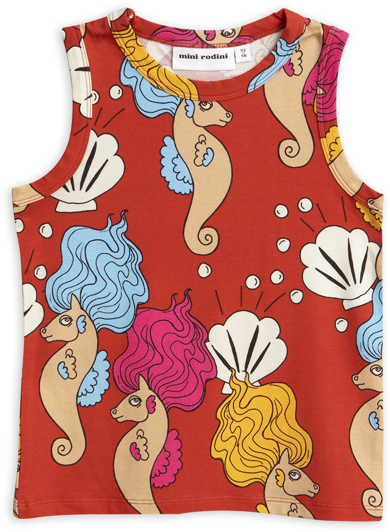 Download Mini Rodini Seahorse Tank - Full Size PNG Image - PNGkit