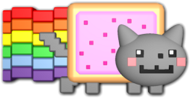 Download Nyan Cat Clipart Transparent Background - Cartoon - Full Size ...
