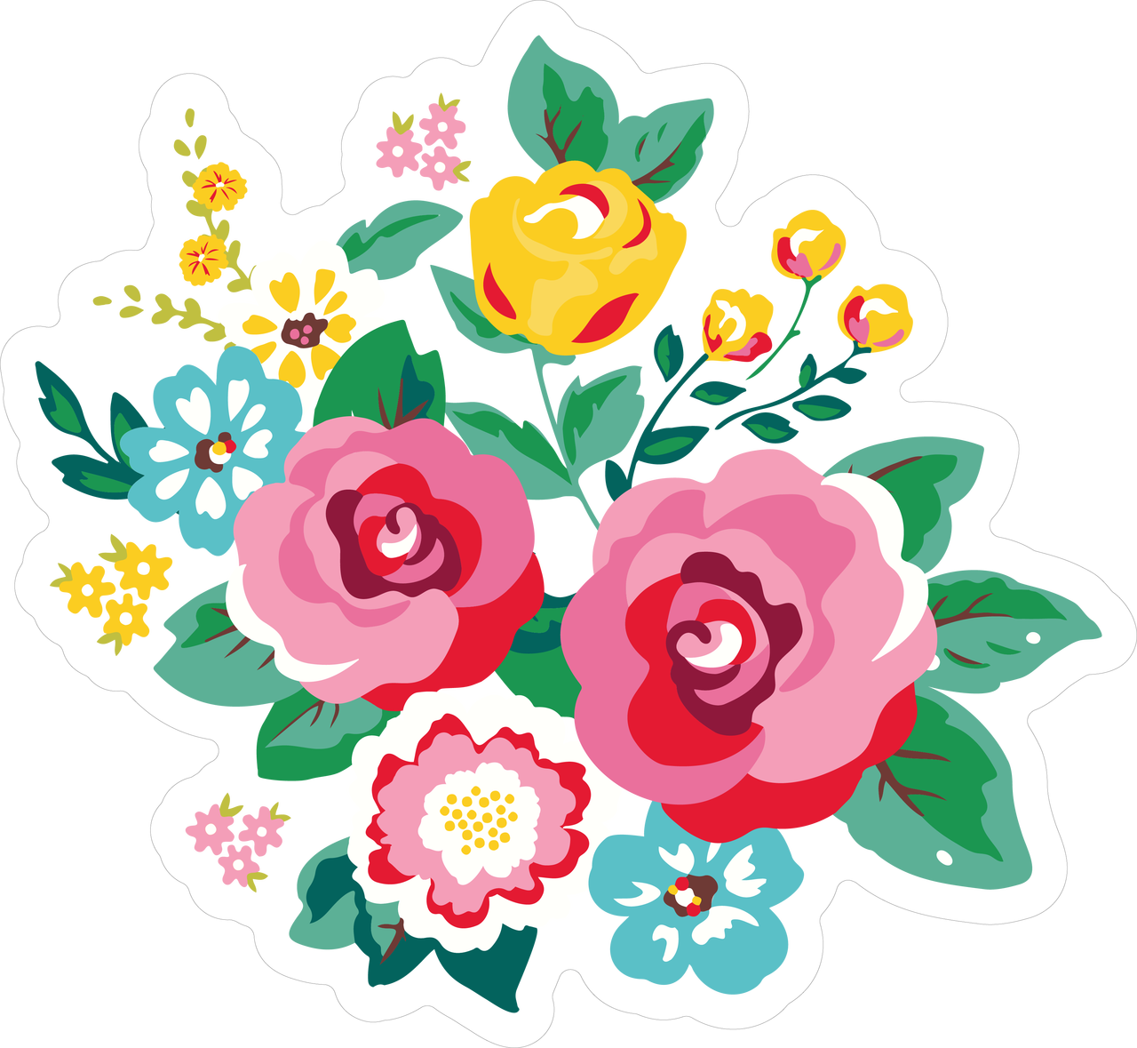 Download Flower Bunch - Print And Cut Flowers - Full Size PNG Image ...