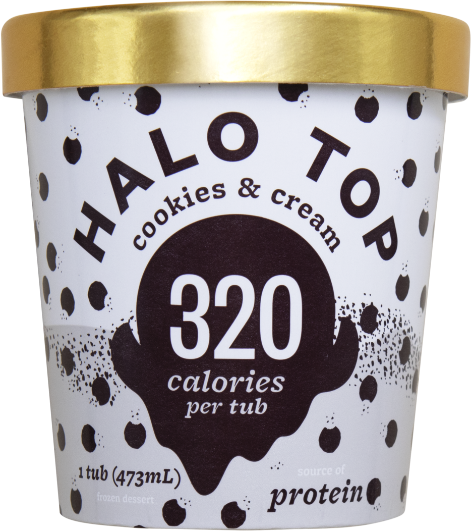 Download Halo Top Cookies And Cream - Halo Top Ice Cream, Light, Mochi ...