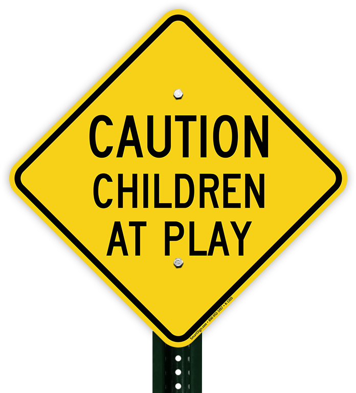 Download Caution Children At Play Aluminum Property Sign ...