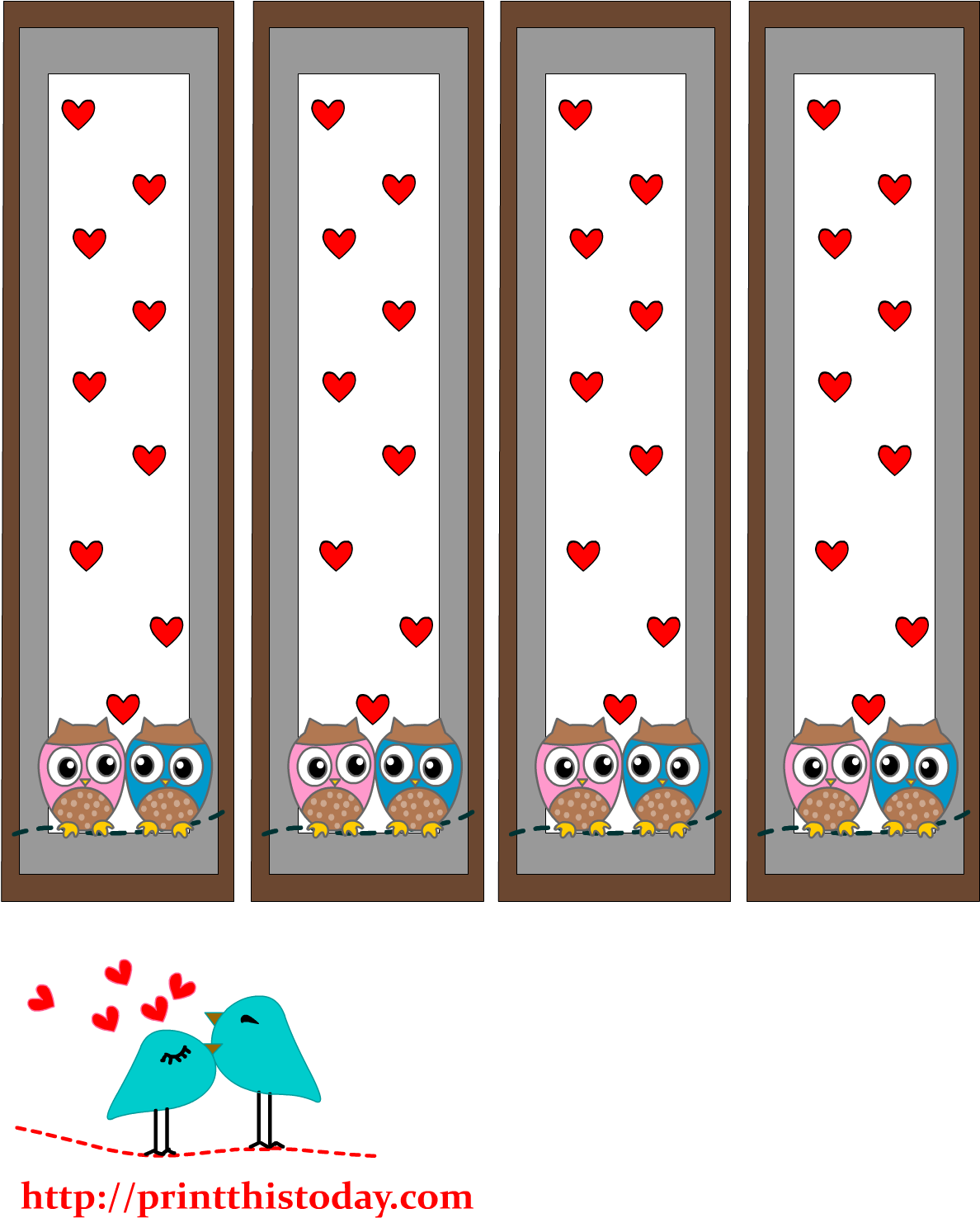 Download Free Printable Bookmarks Featuring Cute Owls - Print This ...