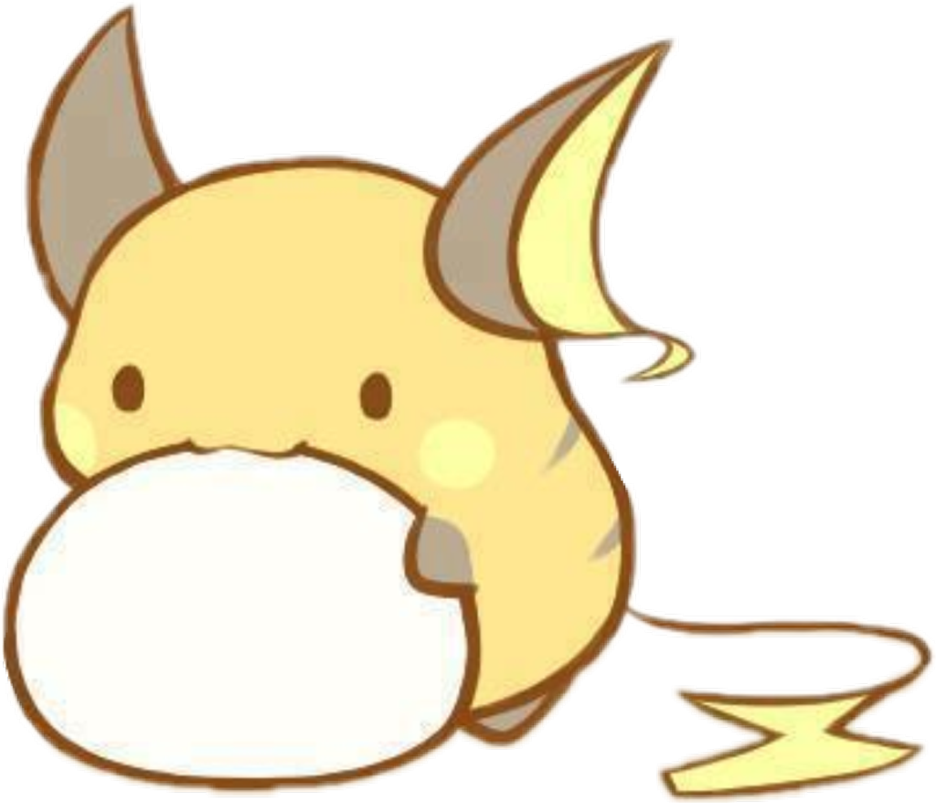 Download Transparent Pokemon Sticker - Kawaii Raichu - PNGkit