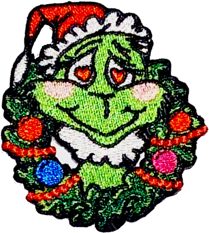 Download Holiday Grinch Patch - Full Size PNG Image - PNGkit