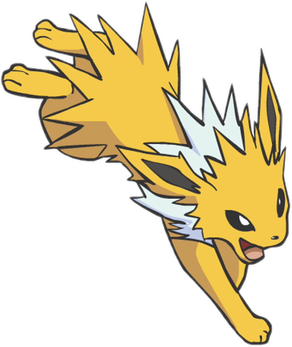 Download Jolteon Sticker - Pokemon Jolteon Jumping - Full Size PNG ...