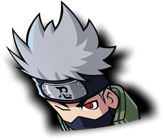 Download Kakashi Peeker Sticker - Cartoon - Full Size PNG Image - PNGkit
