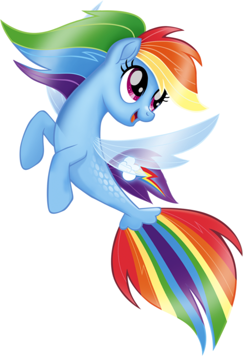 Download My Little Pony Mermaid Rainbow Dash - Full Size PNG Image - PNGkit