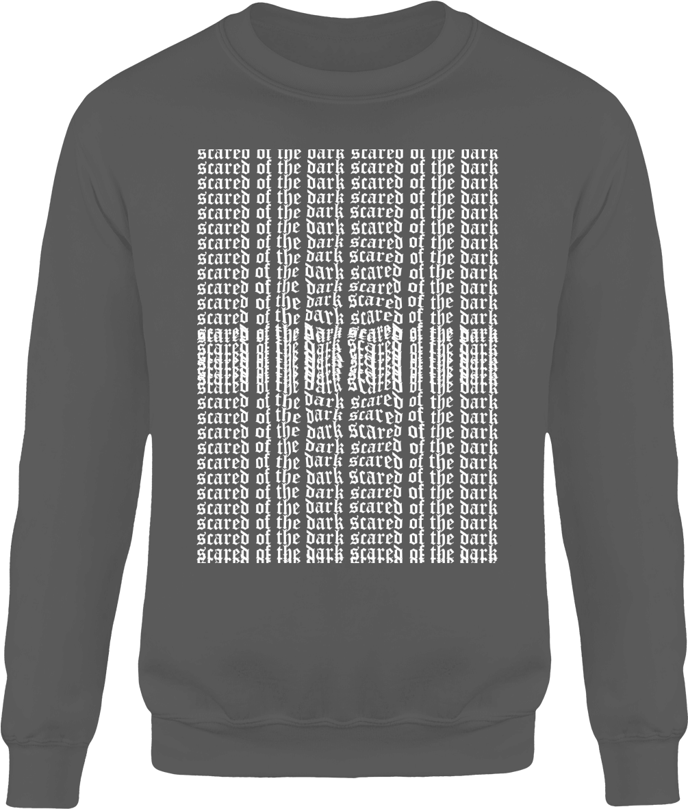 Download Scared Of The Dark Crew-neck - Sweater - Full Size PNG Image ...