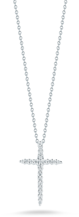 Download 18k White Gold Diamond Cross Pendant - Pendant - Full Size PNG ...