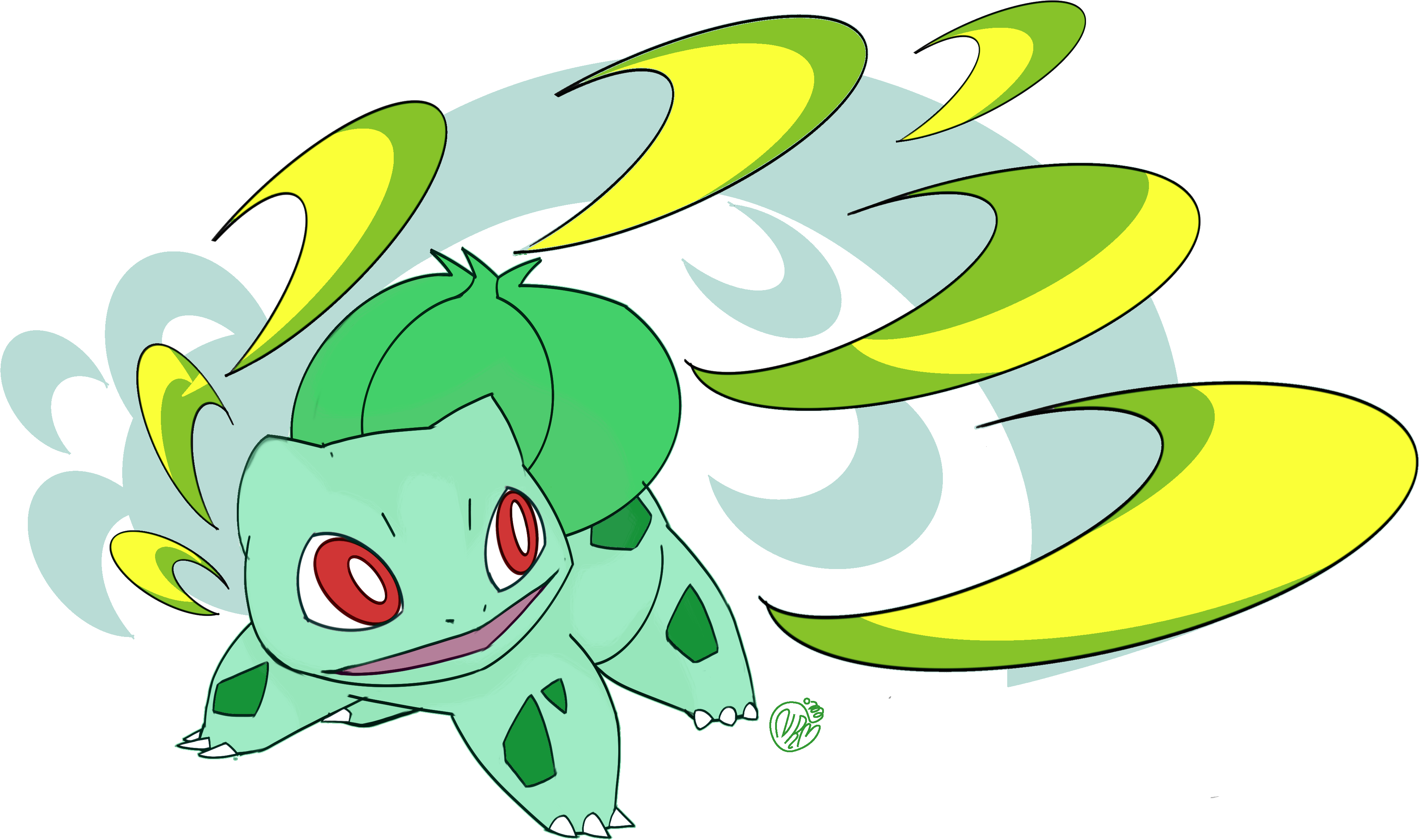 Download #001 Bulbasaur Used Razor Leaf And Vine Whip - Draw Pokemon ...