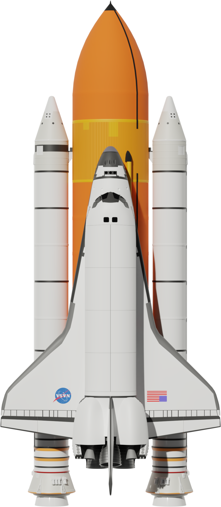 Download Space Shuttle Boosters And Fuel Tank - Fuel Space Tank Png ...