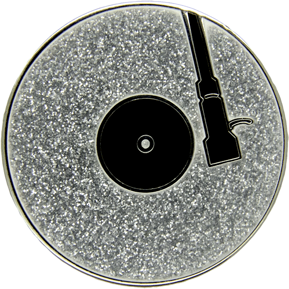Download Turntable Pin, Silver Glitter - Circle - Full Size PNG Image ...