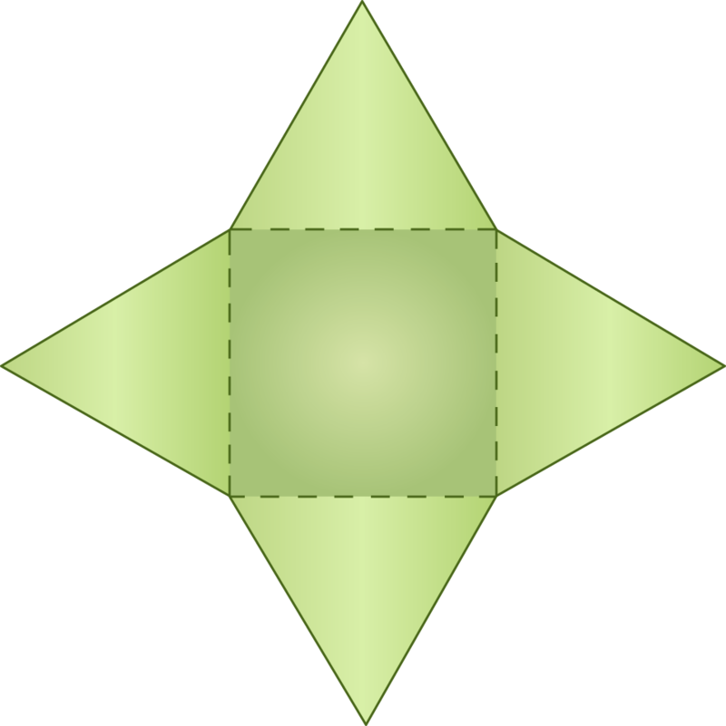 Download Cone Clipart 3d Pyramid - Net Of Space Figures - Full Size PNG ...