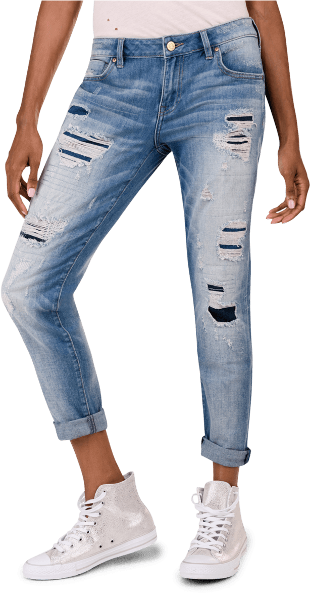 Download Boyfriend Jean W/ Rip In Los Angeles - Pocket - Full Size PNG ...