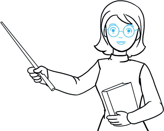 Download How To Draw Teacher - Drawing Pictures Of Teacher - Full Size ...