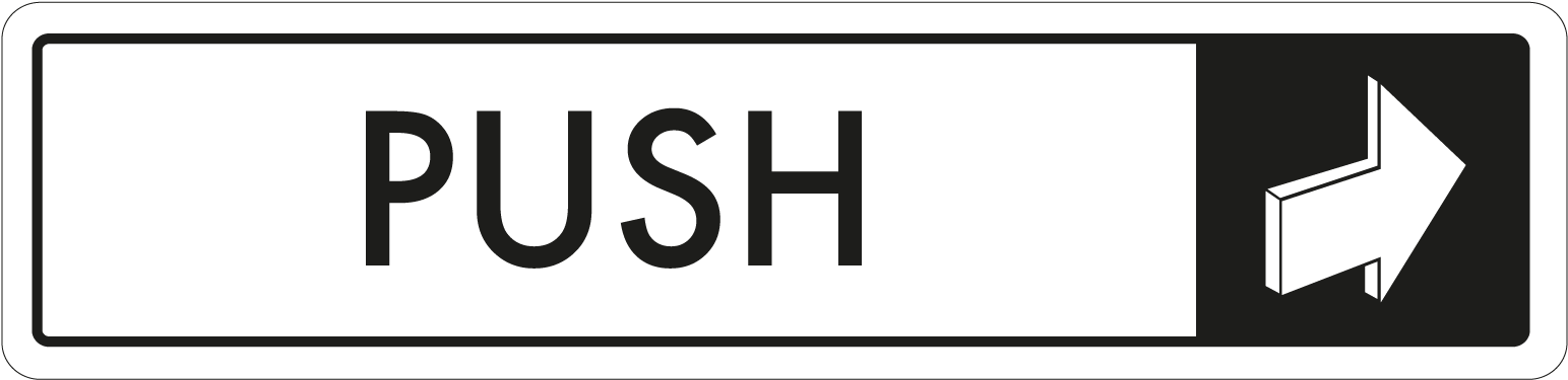 Download Horizontal Push Door Sign - Traffic Sign - Full Size PNG Image ...