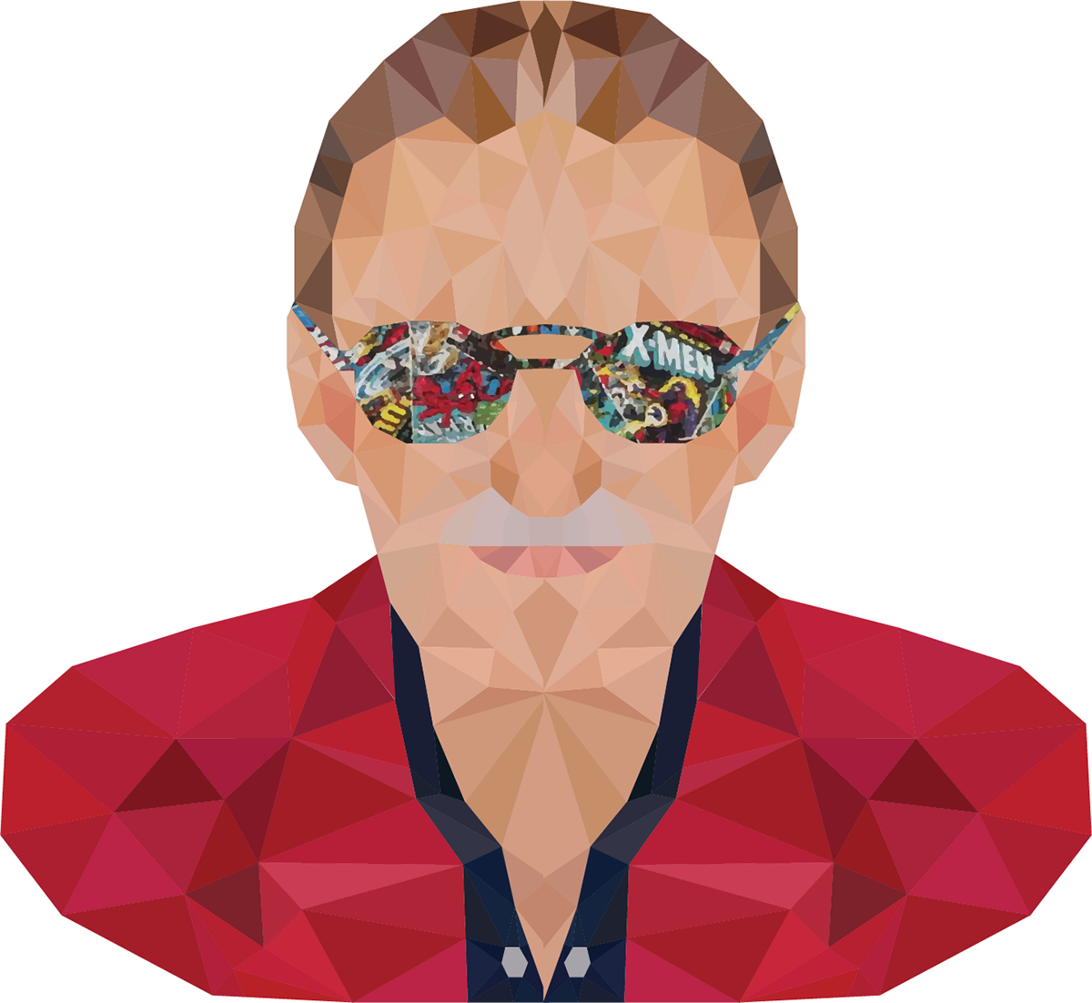 Download A Low Poly Illustration Of The Talented Stan Lee Concept ...