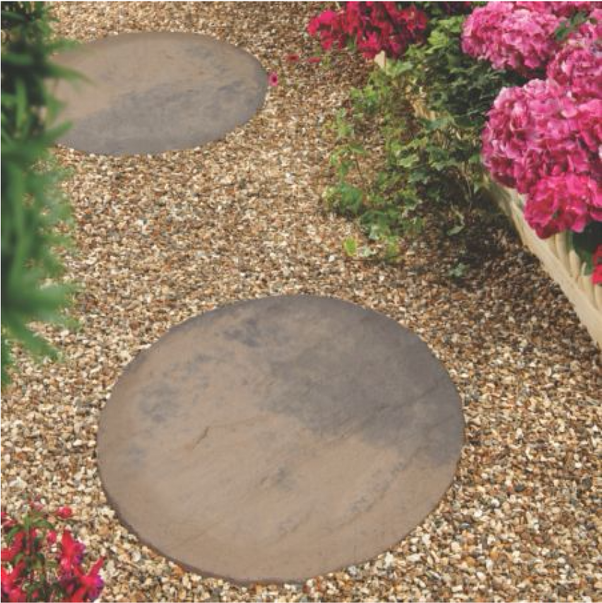 Download Search Image For Bradstone Round Brown Blend Stepping - Concrete - Full Size PNG Image ...