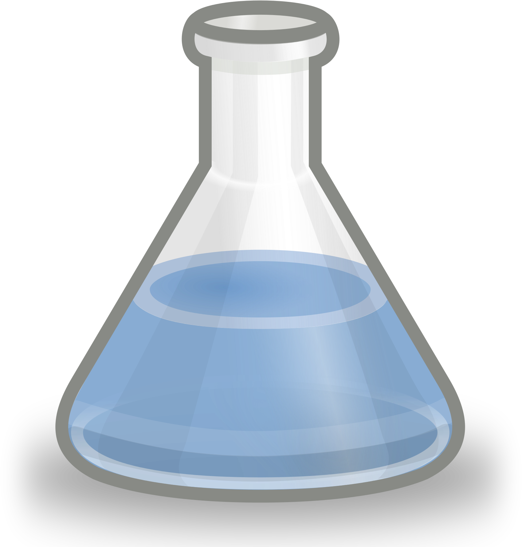 Download Open - Conical Flask Blue - Full Size PNG Image - PNGkit