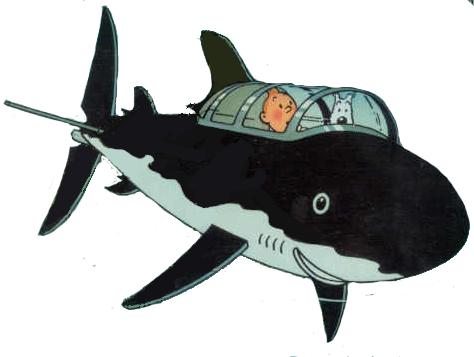 Download Submarine - Tintin Shark Submarine - Full Size PNG Image - PNGkit