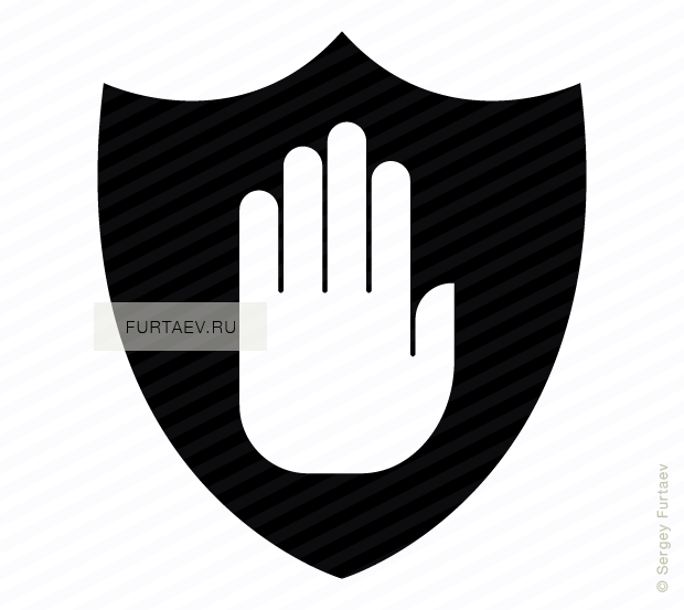 Download Vector Icon Of Stop Hand On Shield - Startup Company - Full ...