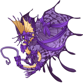 Download Purple Bow Set Fae M - Faerie Dragon - Full Size PNG Image ...