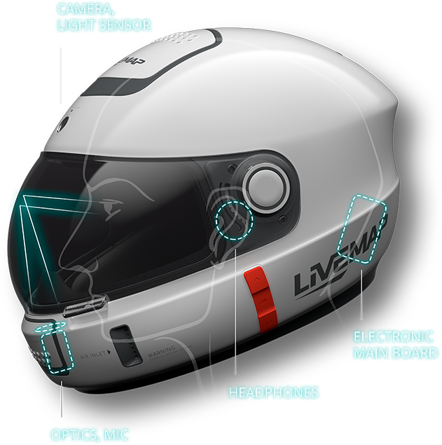 Download What Is Livemap Helmet - Helmet Technology - Full Size PNG ...