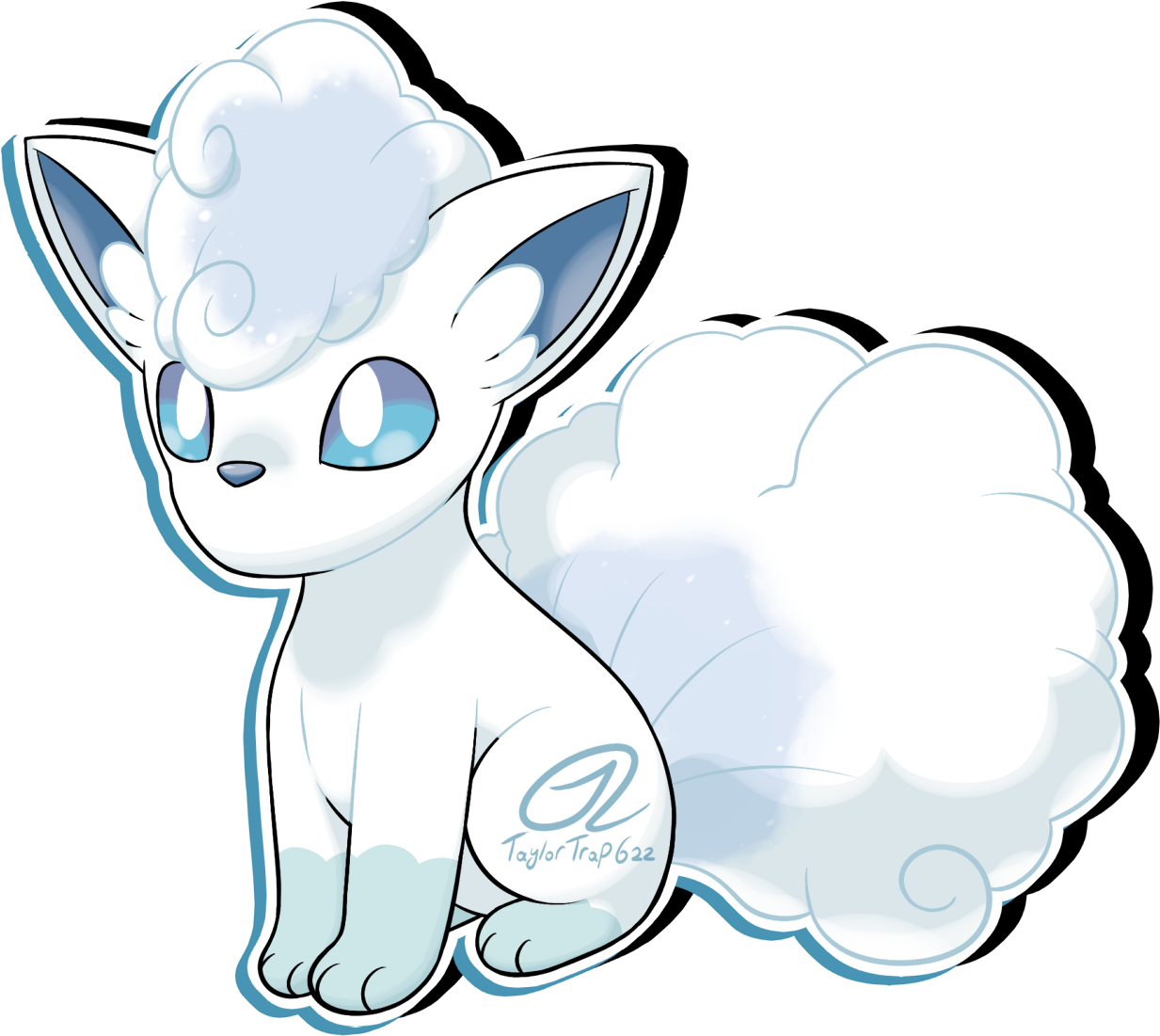 Download Pokemon Fan Art - Alolan Vulpix Clear Background - Full Size ...