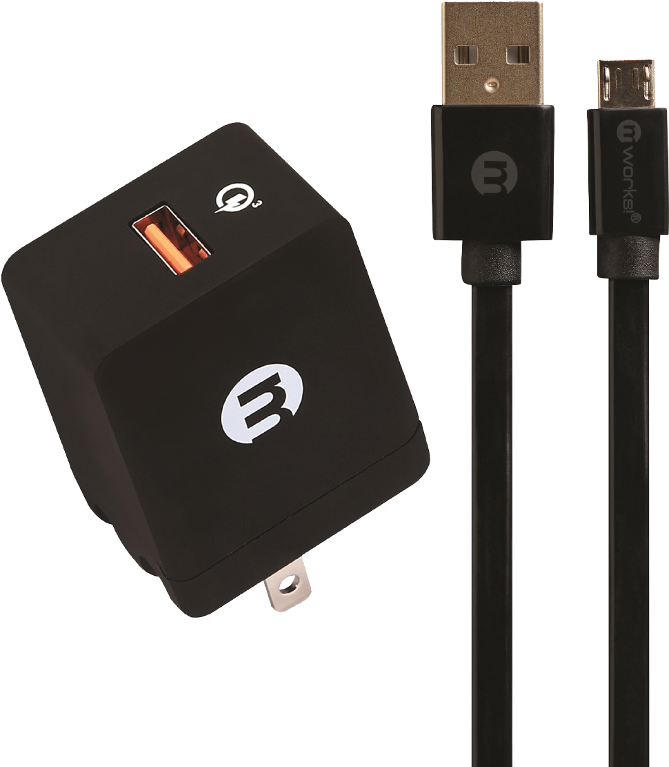 Download Quick Charge Single Port Home Charger With Micro Usb - Quick ...