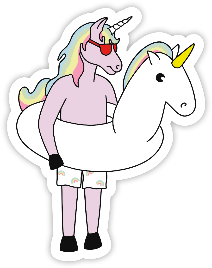 Download Unicorn Float Sticker - Full Size PNG Image - PNGkit